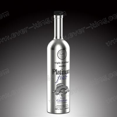 Cina La bottiglia placcata del liquore di vetro della vodka del vino di spirito ha personalizzato 500ml in vendita