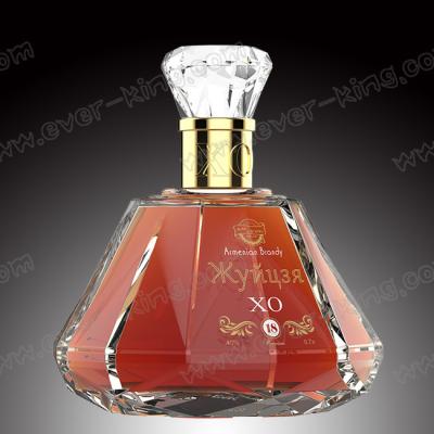 China Douaneluxe Diamond Spirits Brandy Glass Bottle 700Ml Te koop