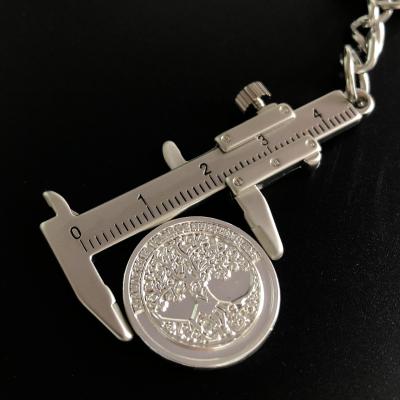 Cina Catena chiave personale portatile Mini Vernier Caliper Measuring Gauging Tools del metallo in vendita