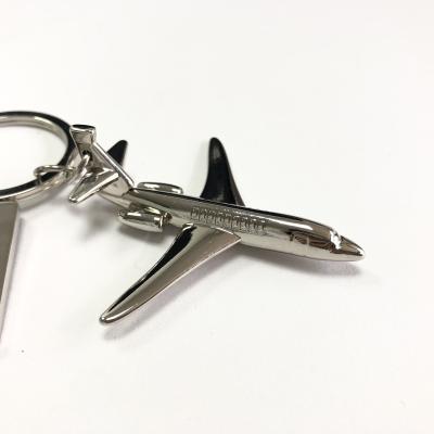 Cina Catena chiave dell'aeroplano del metallo di rettangolo, catena chiave dell'elicottero degli aerei di linea in vendita
