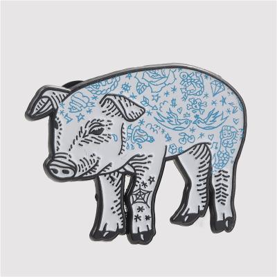 Cina alta qualità regalo aziendale 3D lega di zinco stampa digitale personalizzata Soft Lions Club Lapel Pin in vendita