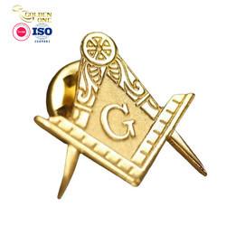 Cina Pini per club massoni di alta qualità luccicanti placcati in oro di design personalizzato con forma irregolare in vendita