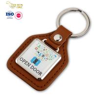 China Personalized Leather Key Chain Brass Custom Soft Enamel Nickel Plated for sale