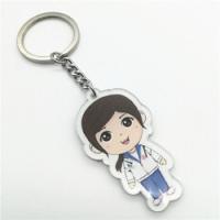 China Printing Cute Cartoon Keychain Plastic 3D Reflective Personalised Keychain for sale