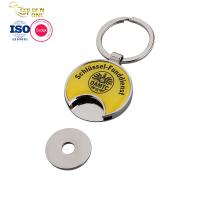 China Customized Trolley Coin Keychain Holder Personalized Printing Round Domed Sticker for sale