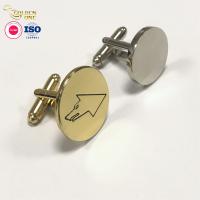 China Custom Metal Engraved Cufflinks , Soft Enamel Car Shape Men Square Cufflink Blanks for sale