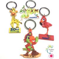 China Printing Cute Cartoon Keychain Plastic 3D Reflective Personalised Keychain for sale
