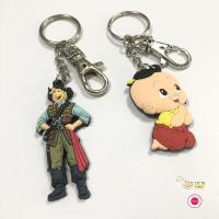 China Printing Cute Cartoon Keychain Plastic 3D Reflective Personalised Keychain for sale