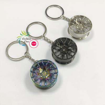 Cina Il ricordo su misura su ordinazione di Las Vegas del regalo di promozione di alta qualità ha tagliato la catena chiave di filatura in lega di zinco con il diamante in vendita