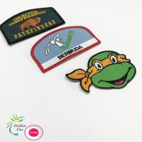 China Chenille Embroidered Cute Durable Iron On Patch Custom Logo Shape for sale