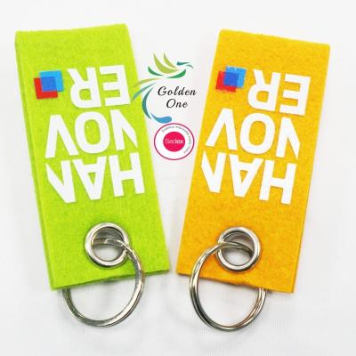 Cina Ingrosso Multi-Color Felt Wrist Blanks Custom Felt Portachiavi Portachiavi Stampa Regalo Promozionale Portachiavi in vendita