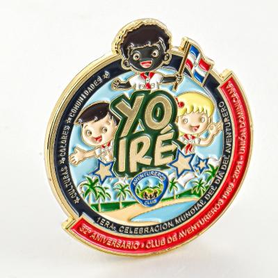 Cina Produttore logo personalizzato, distintivo dorato, metallo, perni di smalto morbido, credete alla promessa del perno Pathfinder in vendita