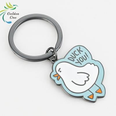 中国 工場カスタムロゴ 動物 2D 燃料補給されたアヒルの形 記念品 硬い柔らかいエナメル 可愛い鍵盤 販売のため