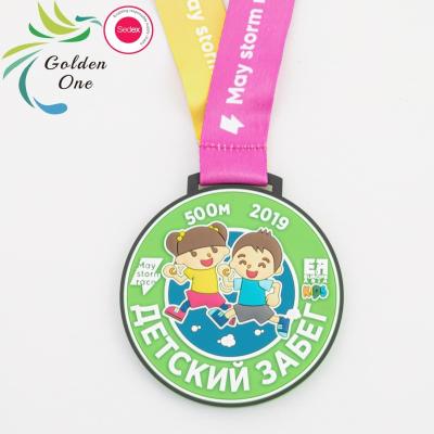 China Op maat gemaakte Pvc 2D zachte glazuur metalen medaillon Custom Making Back To School Rugby Souvenir Sports Honor Award Medal Te koop