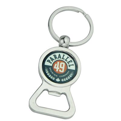 China Fabrikant flesopener diy maat logo metaal bier koepel sticker flesopener sleutelhanger Te koop