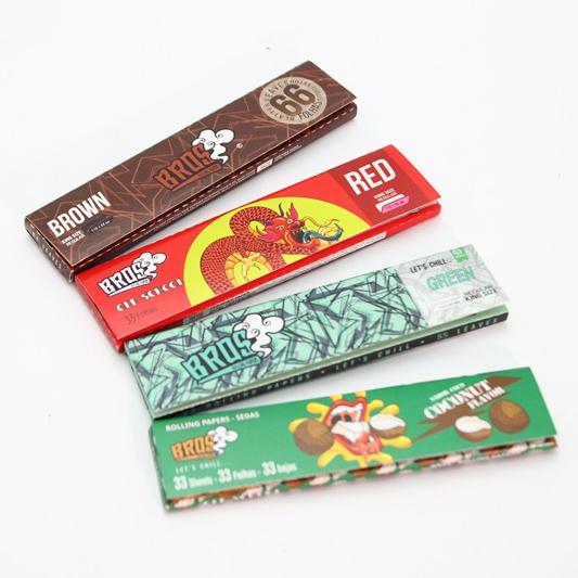 Colored Raw Organic  Paper King Size Slim Rolling Papers