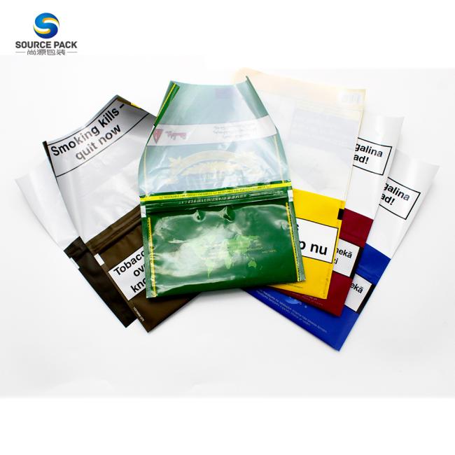 Eco-Friendly 25g 50g Customizable Printed Tobacco Pouch with Zipper
