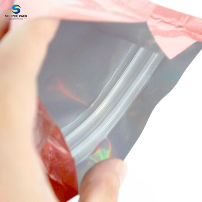 Customizable Holographic Coffee Bags Flat Bottom with Valve and Zipper