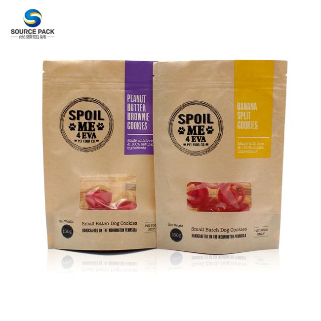 Moisture Proof Stand Up Pouch Kraft Ppaer Bag with Window