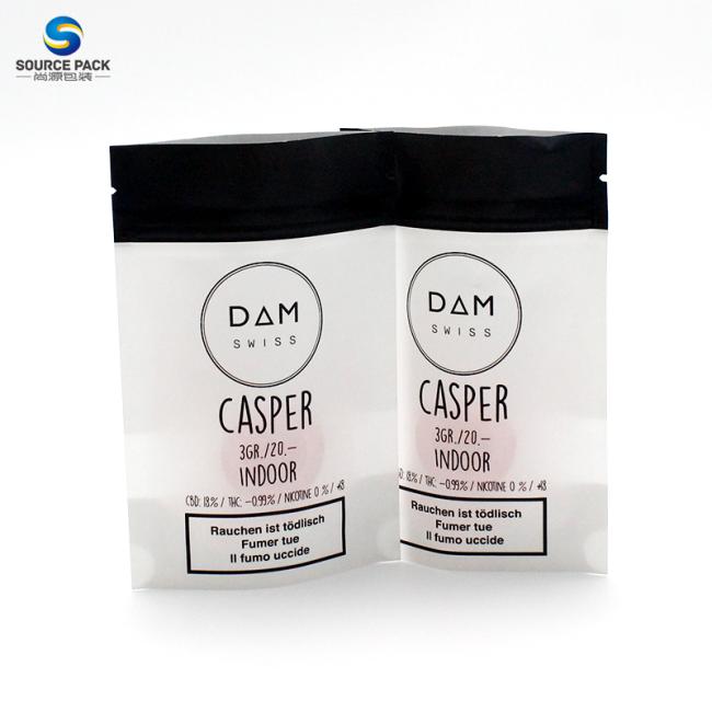 Biodegradable Stand Up Pouch Customized Kraft Paper Bag for Food Packaging