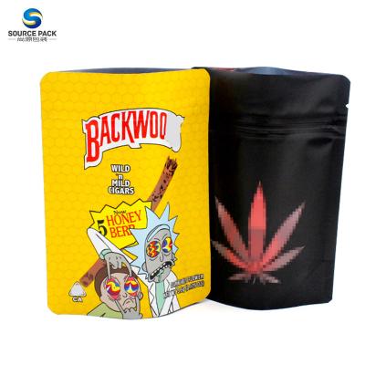 China Mylar Zipper Childproof Weed Packaging Bag Marijuana Smell Proof Printing for sale