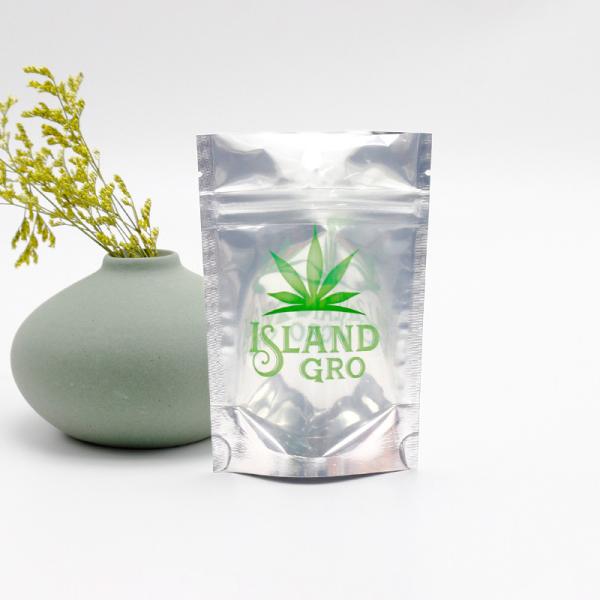 Quality Custom Child Resistant Zipper Aluminum Foil Weed Packaging Bag For Marijuanna for sale