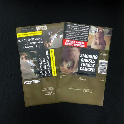 China 25g 50g Tobacco Packaging Pouch Customizable Moisture Proof with Metallic Printing Process and Kraft Paper PE for sale
