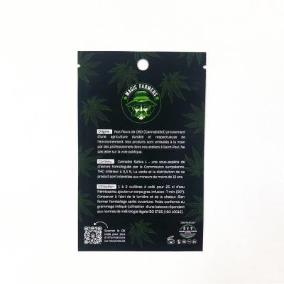 China Vochtbestendige marihuanaverpakkingszakken Kraftpapierzakjes met raam en rits Te koop