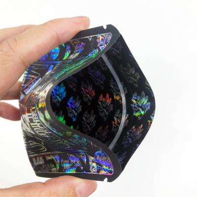 Cina 3 sigilli laterali Sacchetto per l' imballaggio della marijuana Mylar olografico con cerniera in vendita