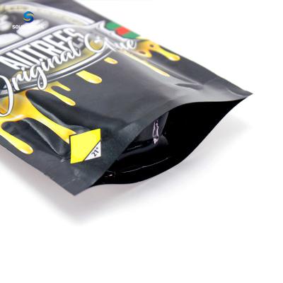 China Zipper Mylar Weed Packaging Bags Stand Up Pouch Voor CBD THC Marihuana Bloem Te koop