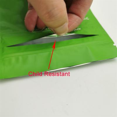 China UV Spot CBD Gummy Packaging Bags Marihuana Kinderwaardig Zipper Flat Bag Te koop