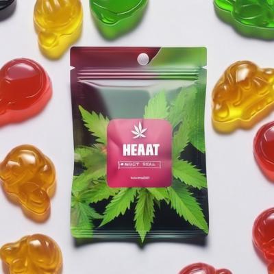 China Kinderwaardig Zipper Mylar Weed Packaging Bag 3 Side Seal 420 Pouch met zachte aanraking Te koop