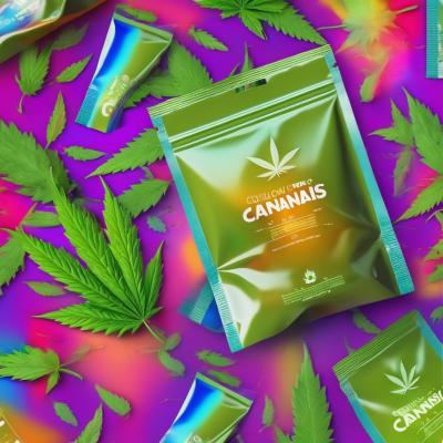 China Kinderwaardig Zipper Mylar Weed Packaging Bag 3 Side Seal 420 Pouch met zachte aanraking Te koop