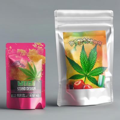 Cina Logo personalizzato Mylar Bag 420 Ziplock Bag per Delta 8 CBD Gummy con campione gratuito in vendita
