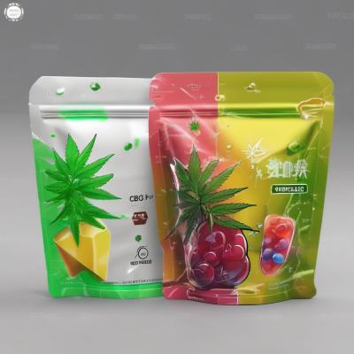 Cina Logo personalizzato Mylar Bag 420 Ziplock Bag per Delta 8 CBD Gummy con campione gratuito in vendita