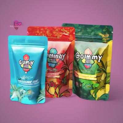China Plastic Ziplock Weed Packaging Bag 420 Mylar Pouch voor CBD THC Food Candy Gummy Te koop