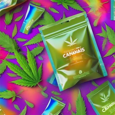 Cina Soft Touch Weed Packaging Bag Flat Pouch With Custom Printing And Laminated Plastic in vendita