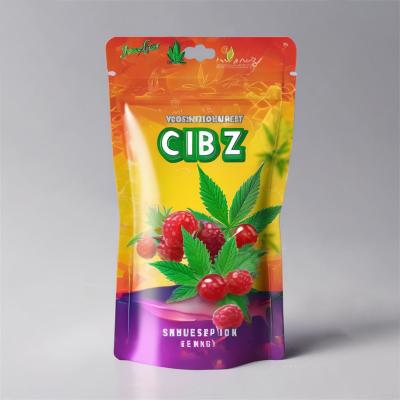 Cina Standing Zipper Weed Bag Custom Recycle PE Marijuanna Packaging For Edible CBD Food Gummy in vendita