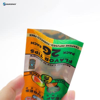中国 Customizable Flat Cigar Packaging Bags Laminated Plastic Sachet 販売のため