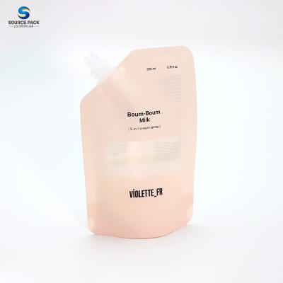 China Recyclable PE Liquid Spout Pouch Bag with Window for Shampoo Cosmetic Te koop