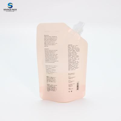 China Recyclable PE Liquid Spout Pouch Bag with Window for Shampoo Cosmetic Te koop