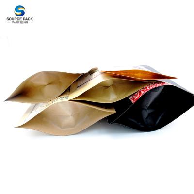 China Zipper Kraft Paper Bag Snack Nuts Cookies Food Packaging Stand Up Pouches Te koop