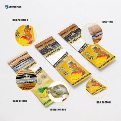 Китай Mould Proof Custom Three side sealed Weed Cigar Packaging with UV Protection zipper продается