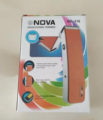 China NS-316 Rechargeable Professional Hair Clipper NOVA Hair Trimmer professional trimmer easy use  presise cutting for sale