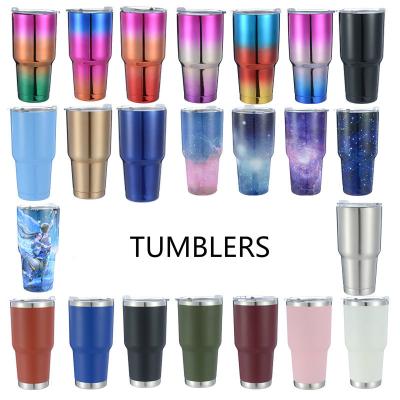 China Double Wall Stainless Steel Vacuum  Insulation Beer Cup Ice  Cup 30oz  Car Tumbler  Ice Explosion Cup Thermos for sale