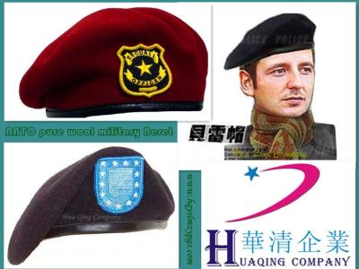 China NATO pure wool military beret / wool military beret / military  Beret / Size: 54#,55#,56#,57#,58#,59#,60# for sale