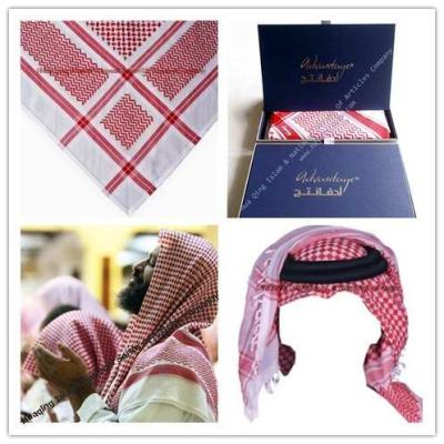 China Arabian  mercerized cotton turban / Arabian mercerized jacquard shemagh / Arab scarf / Arabian Shemagh for sale