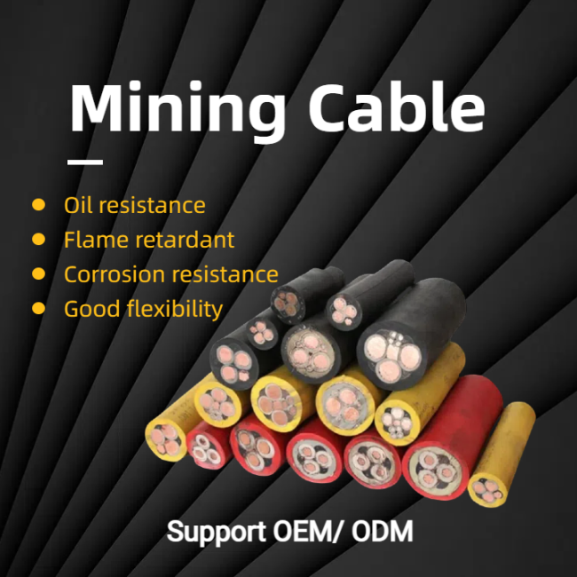 High Flexible Rubber Copper Mining Cable