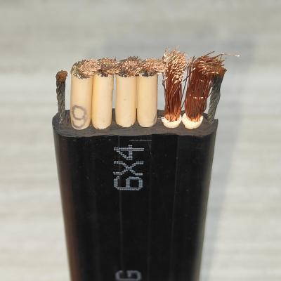 China Waterproof Flat Lift Cable With Rubber Insulation  2.5/4/6/10/16/25/35mm for sale