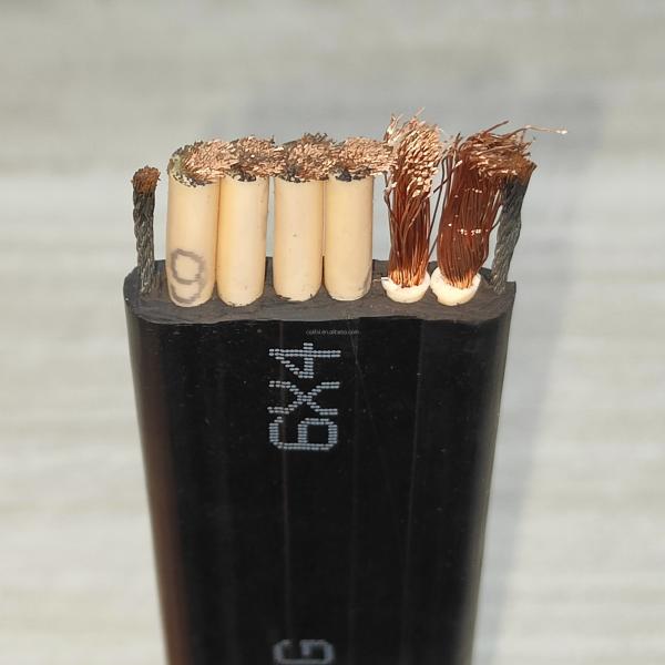 Quality Waterproof Flat Lift Cable With Rubber Insulation  2.5/4/6/10/16/25/35mm for sale